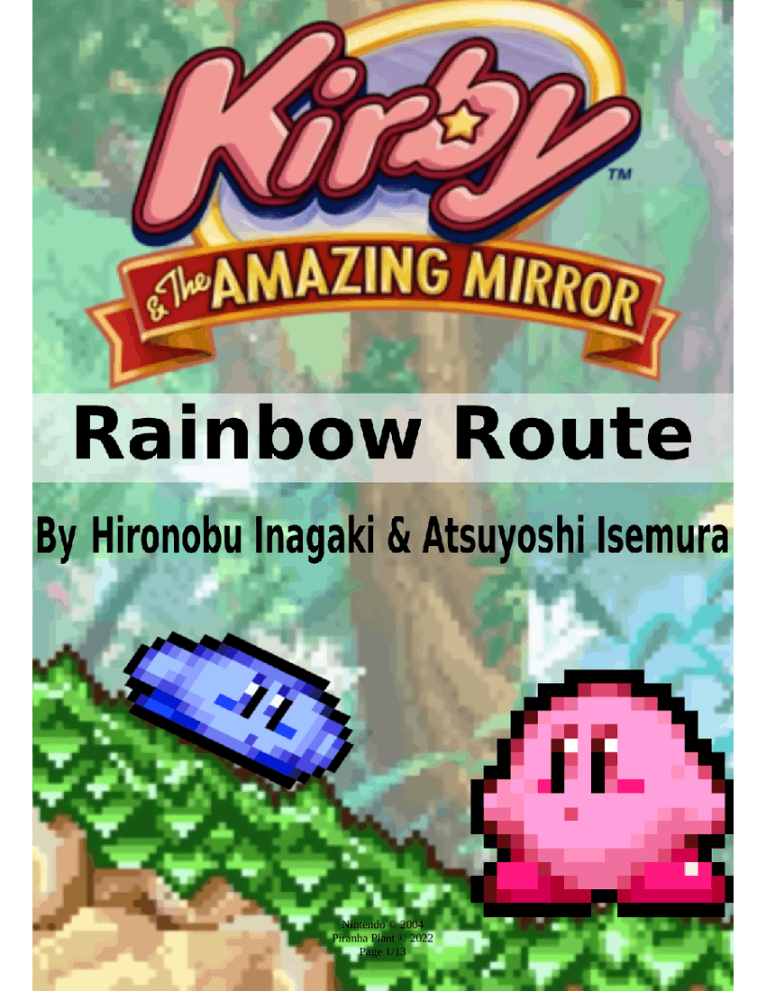 Rainbow Route (Forest/Nature Area): Kirby & The Amazing Mirror ...