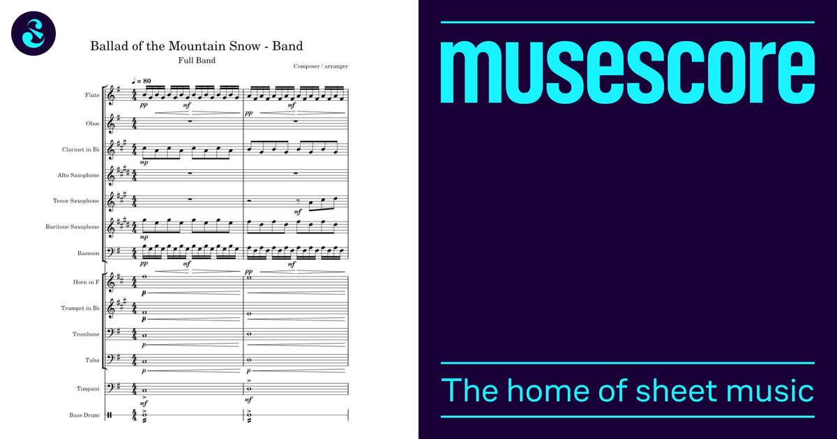 Ballad of the Mountain Snow - Band – scb2799c Sheet music for Trombone ...
