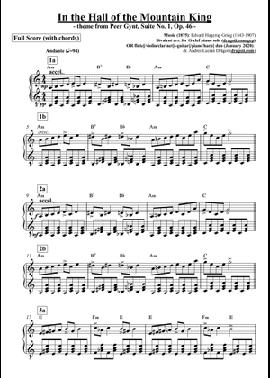 In The Hall of The Mountain King – Edvard Grieg [TAB] Sheet Music for ...