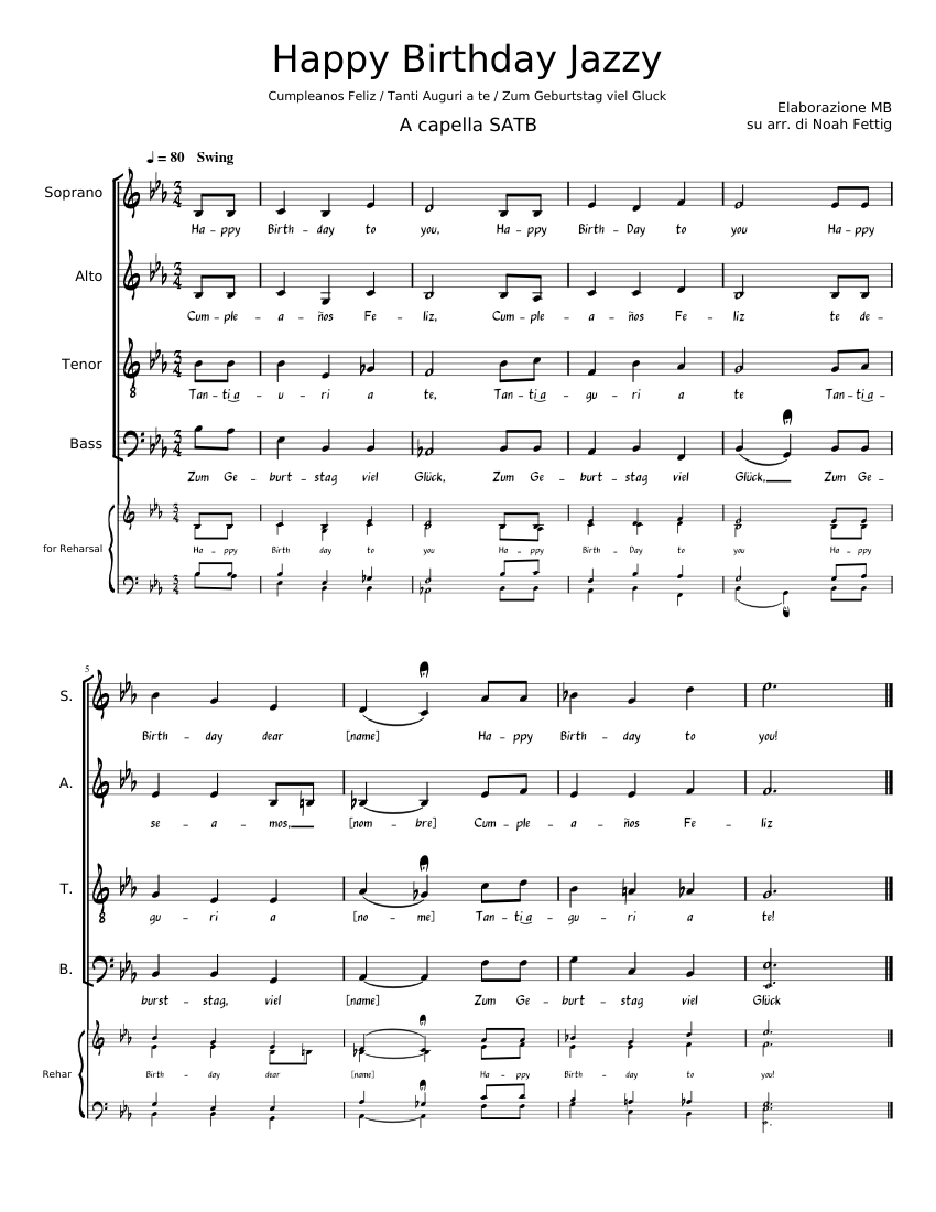 Happy_Birthday_Jazzy_for_SATB Sheet Music for Piano, Soprano, Alto ...