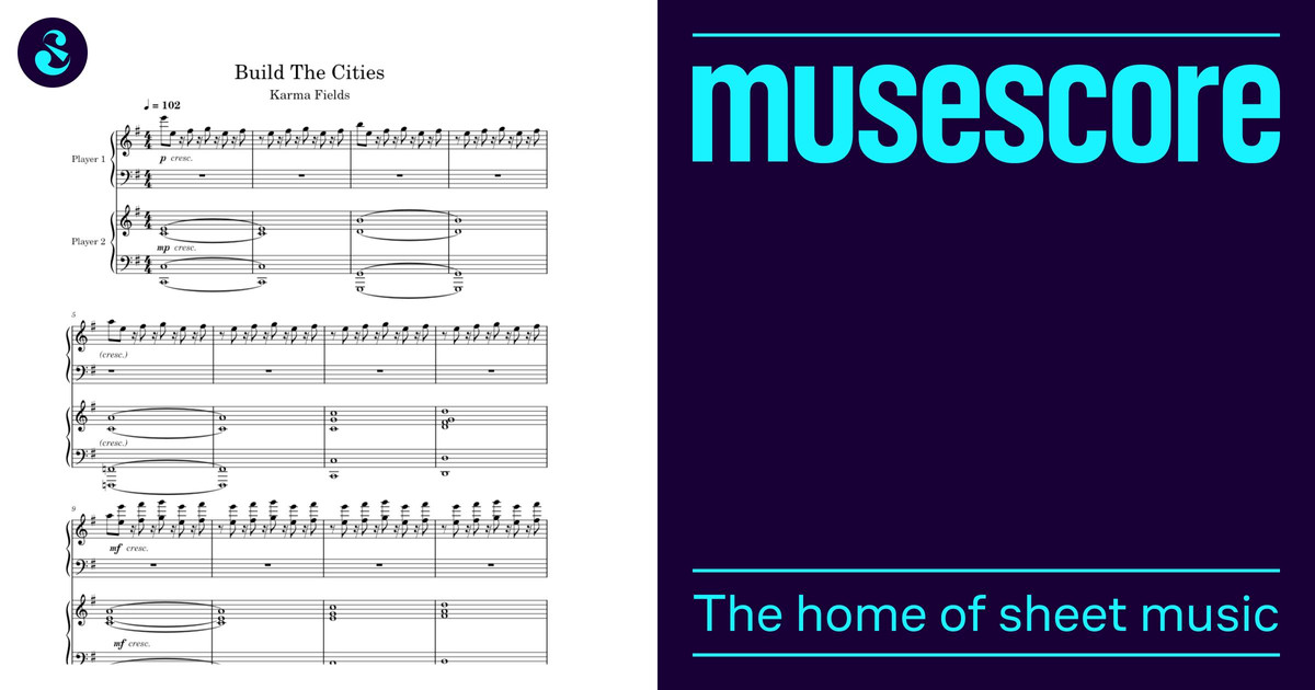 Build The Cities (Duet) - Karma Fields Sheet music for Piano (Piano Duo ...
