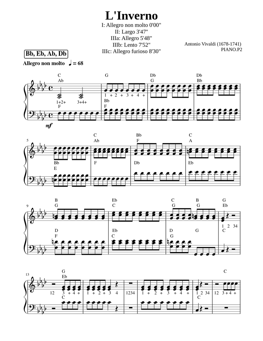 Concerto No. 4 in F minor, Op. 8, RV 297, "Winter" (L'inverno ...