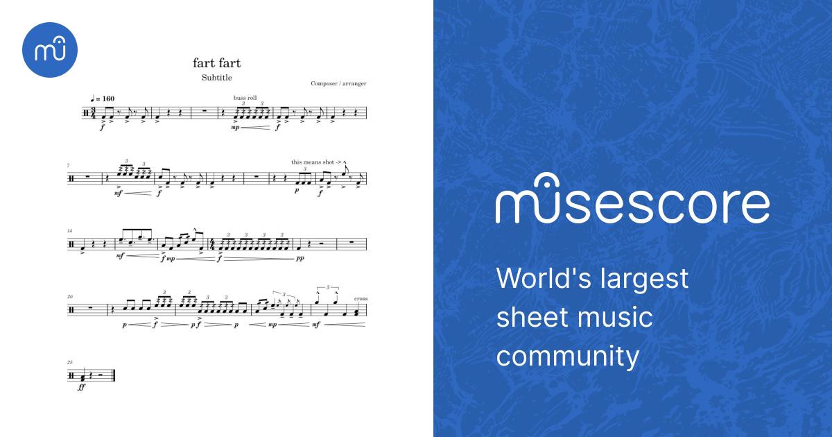 fart fart Sheet Music for Synthesizer (Solo) | MuseScore.com