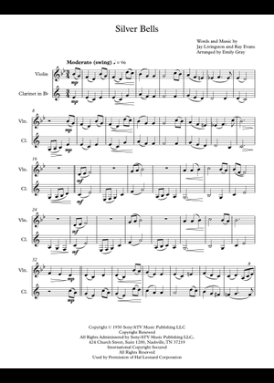 Silver Bells Sheet Music Violin