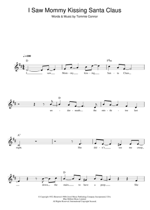 Play Official version of I Saw Mommy Kissing Santa Claus sheet music by ...