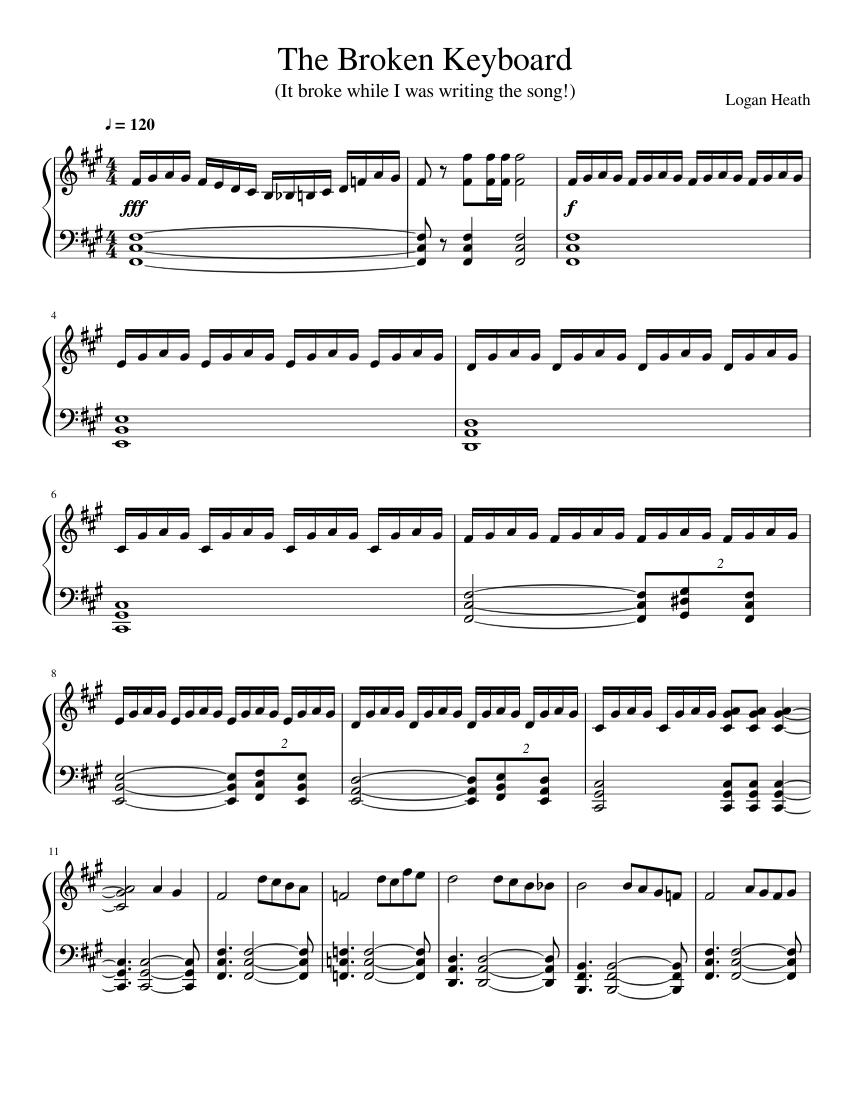 The Broken Keyboard Sheet Music for Piano (Solo) | MuseScore.com