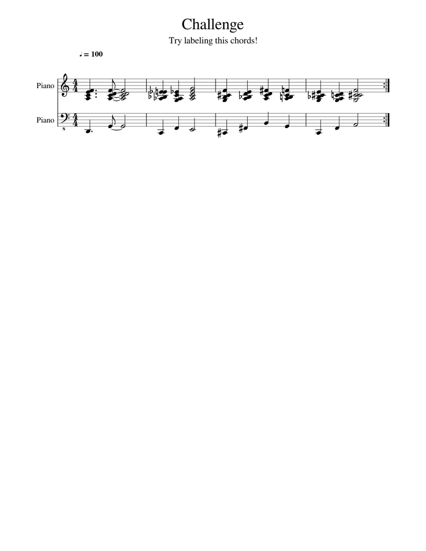 challenge Sheet music for Piano (Solo) | Musescore.com