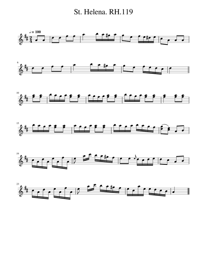 St. Helena. RH.119 Sheet music for Piano (Solo) | Musescore.com