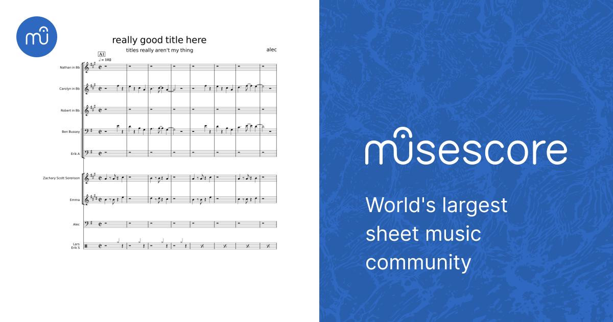 Really good title here - alec Sheet music for Bassoon, Bass guitar ...