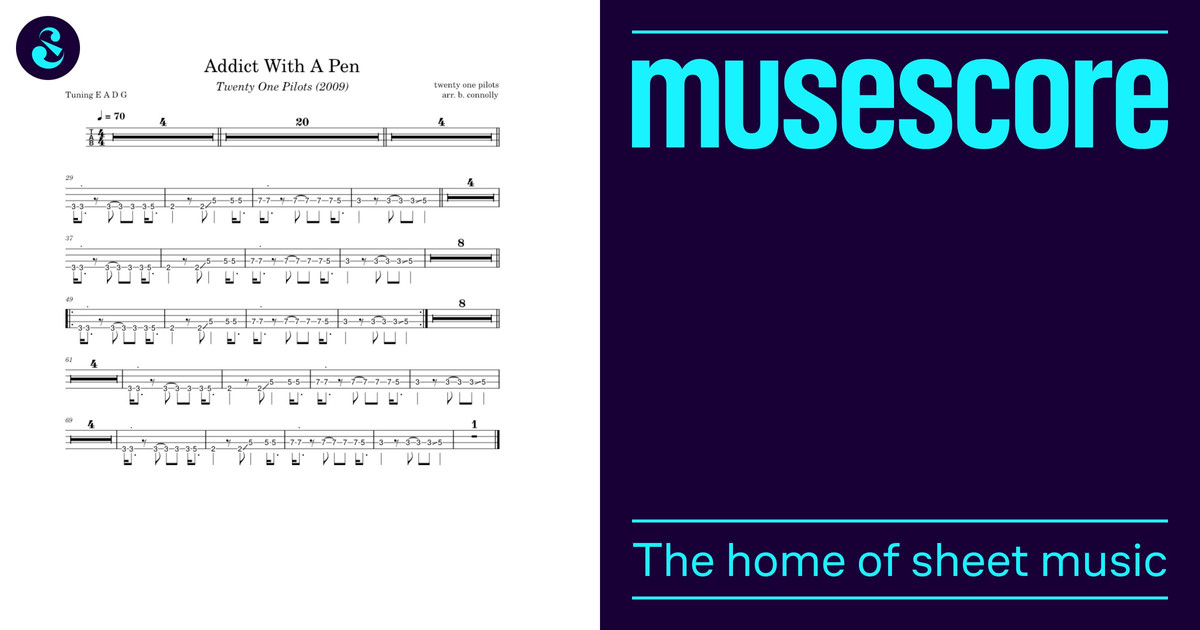 Addict With A Pen – Twenty One Pilots (BASS TAB) **CHANGE AUDIO SOURCE ...