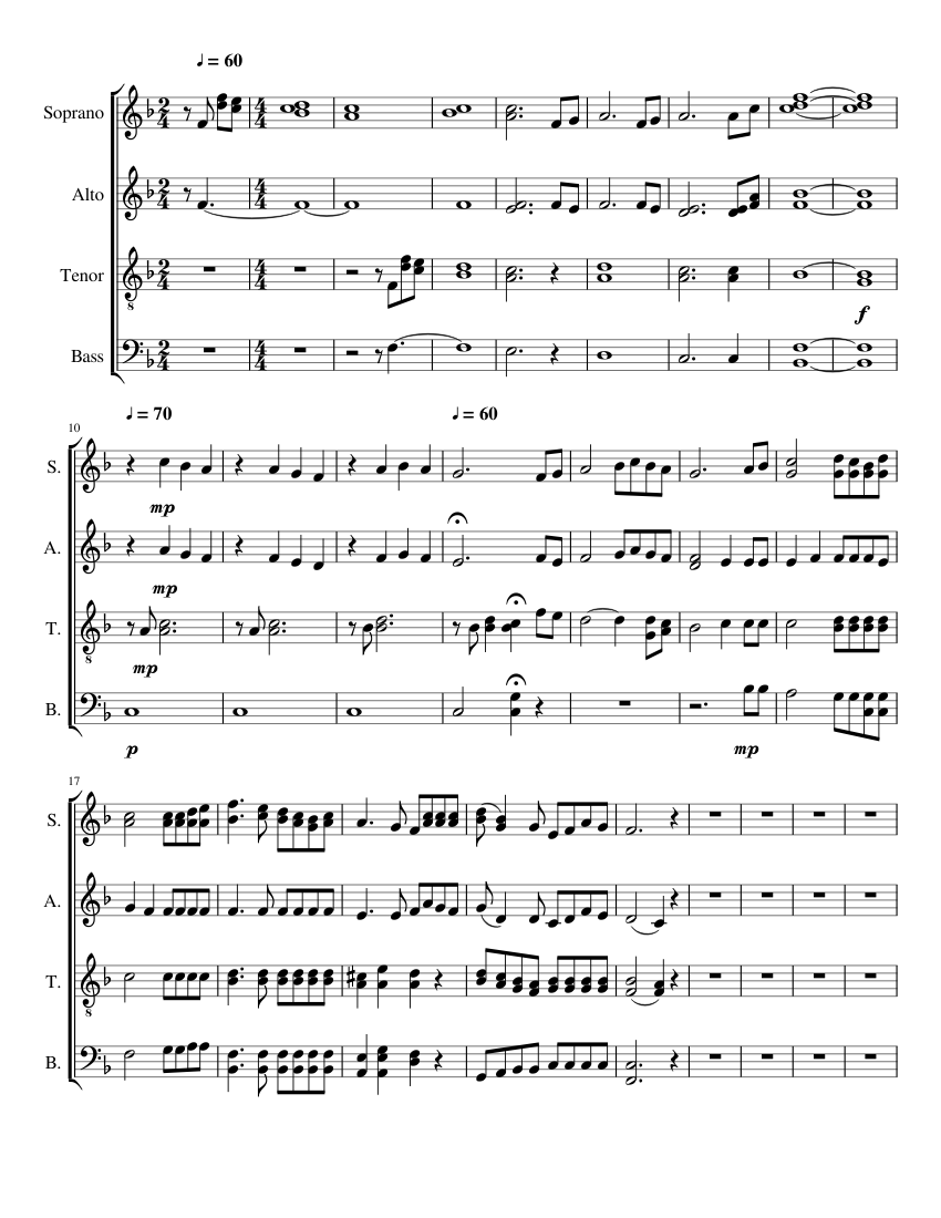 Soleram Sheet music for Soprano, Alto, Tenor, Bass voice (Choral ...