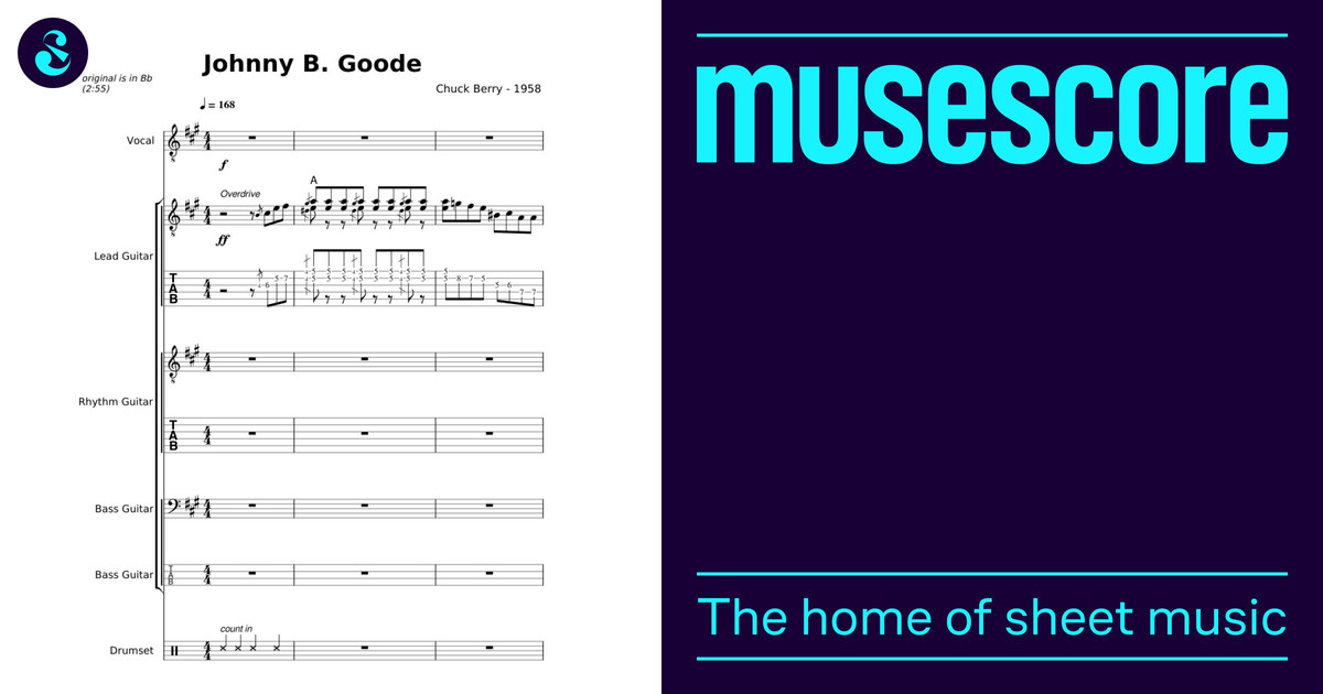 Johnny B. Goode (Chuck Berry) Sheet Music and Tab with Chords for ...