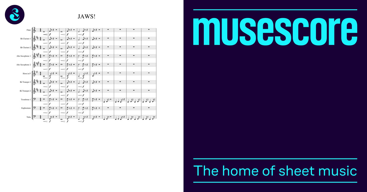 JAWS Sheet Music for Trombone, Euphonium, Tuba, Flute & more ...