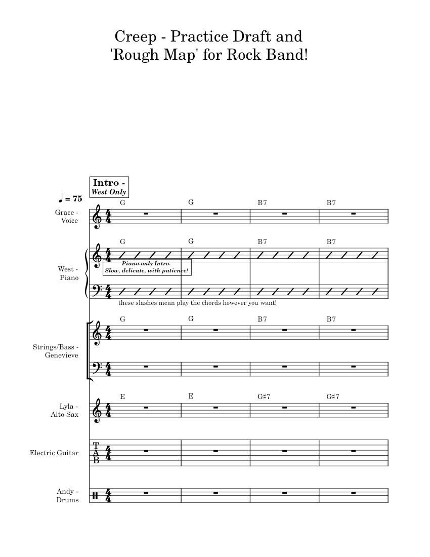 Creep - Map & Rough Draft PRIME - piano tutorial