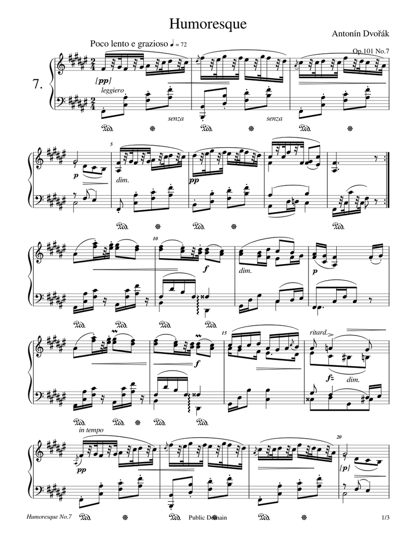 Humoresque Sheet music for Piano (Solo) | Musescore.com