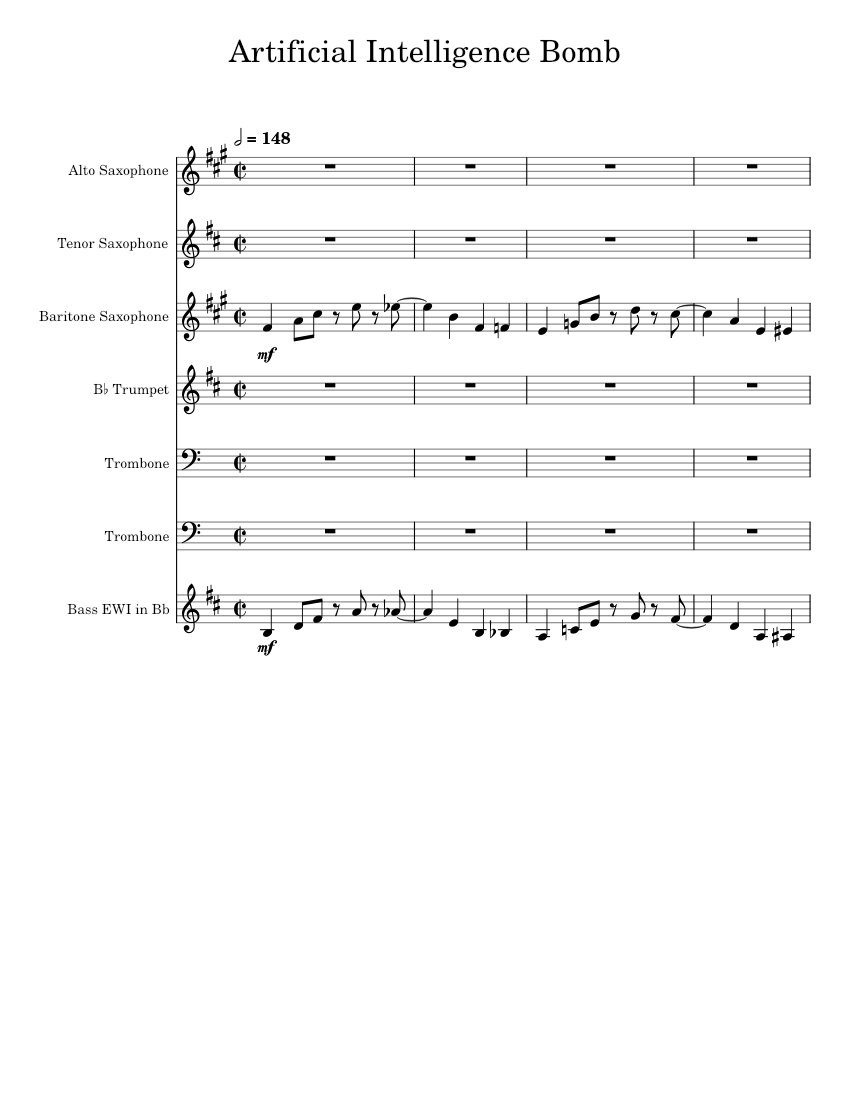 Artificial Intelligence Bomb - TRHORM3121 Arrangement Sheet Music for ...