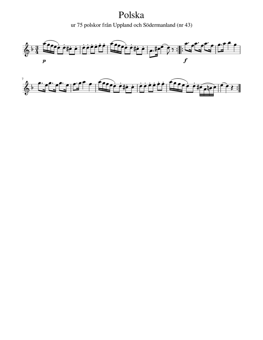 Polska Sheet music for Piano (Solo) Easy | Musescore.com