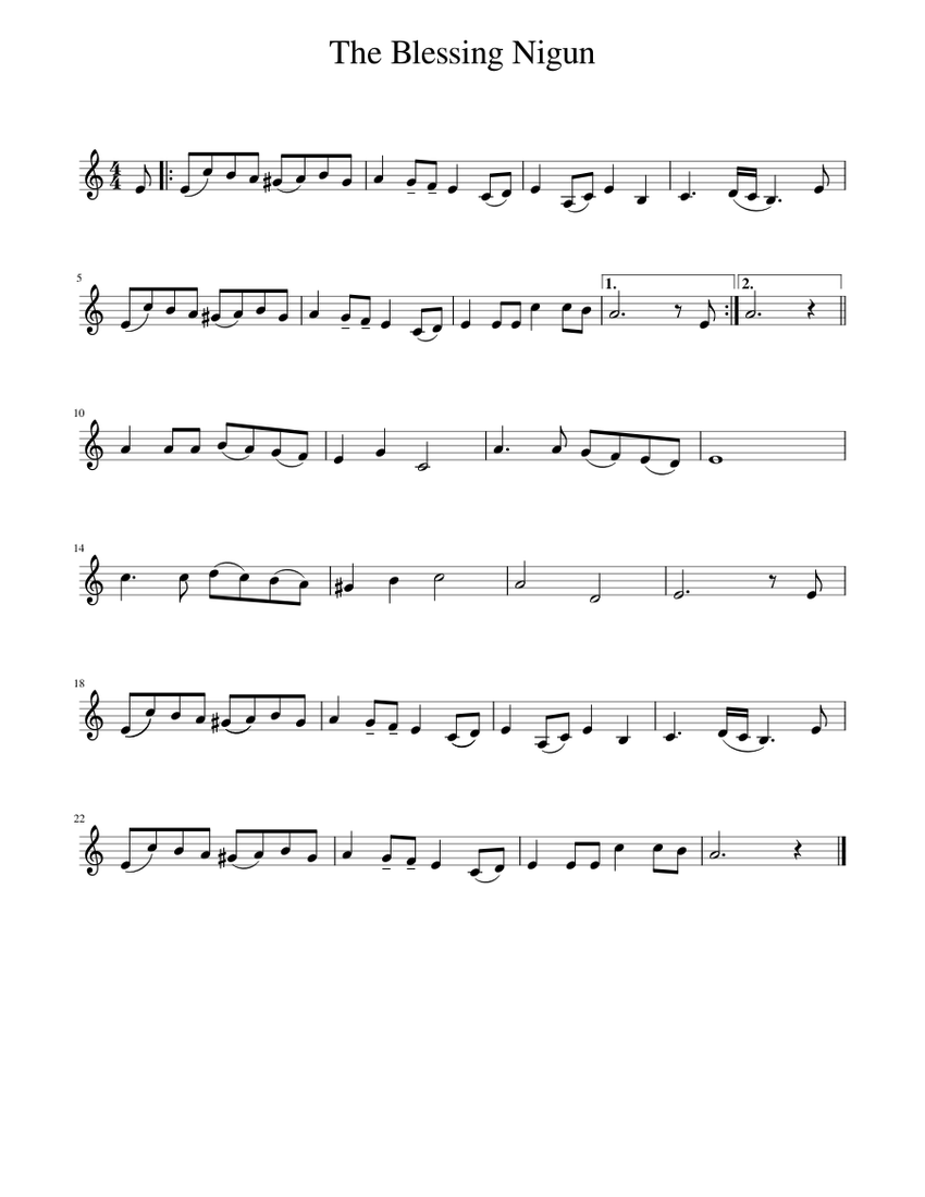 The_Blessing_Nigun Sheet music for Piano (Solo) | Musescore.com