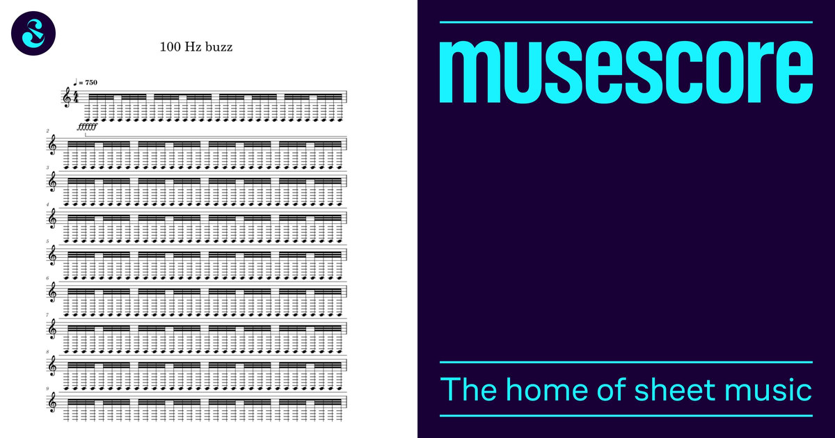 100 Hz buzz Sheet Music for Piano (Solo) easy | MuseScore.com