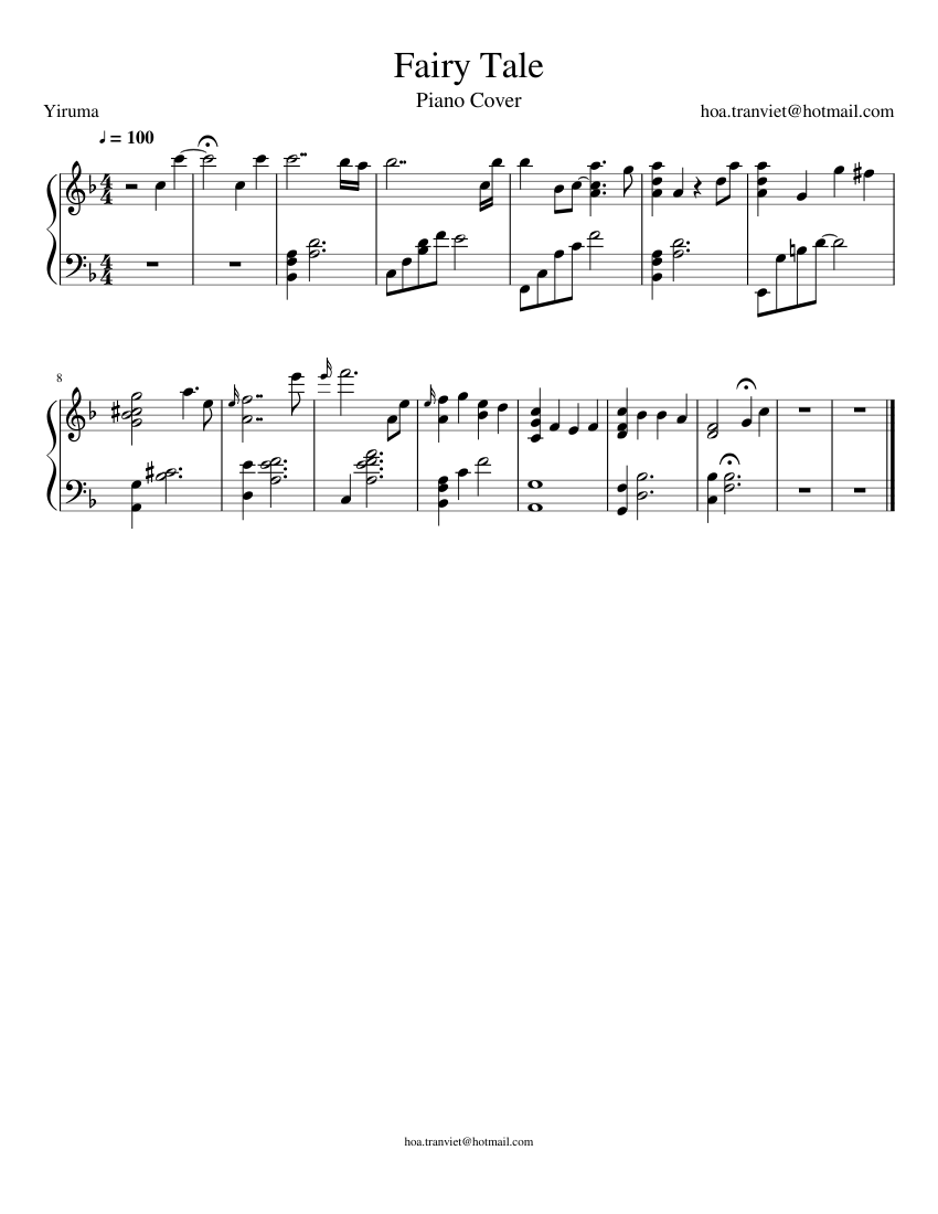 Fairy Tale Sheet music for Piano (Solo) Easy | Musescore.com