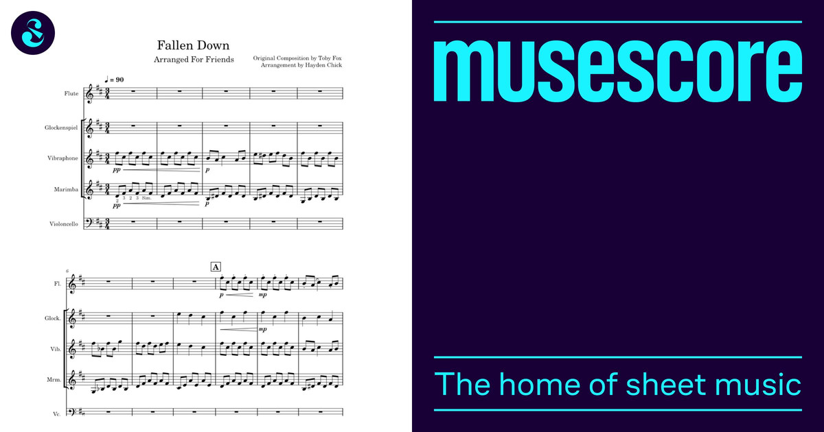 Fallen Down – Toby Fox - Arranged for Friends Sheet music for Flute ...