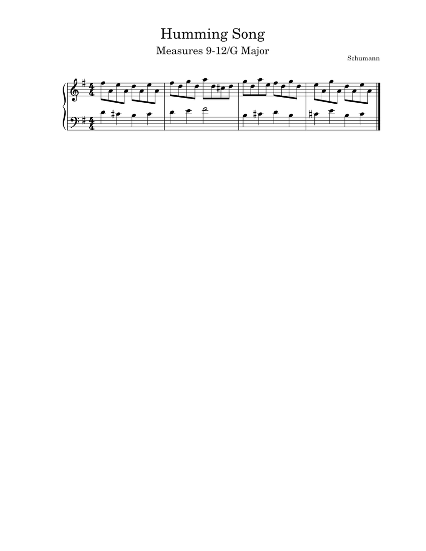 Humming SongG Sheet music for Piano (Solo) | Musescore.com