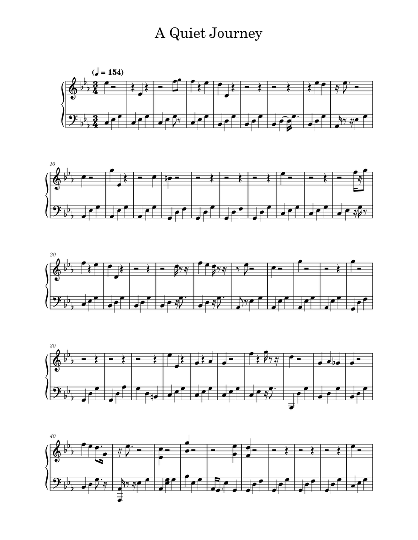 A quiet journey – Jonas Kolberg A Quiet Journey Sheet music for Piano ...