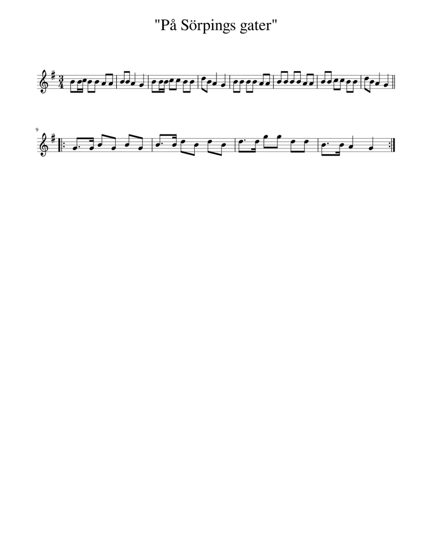 "På Sörpings gater" Sheet music for Piano (Solo) | Musescore.com