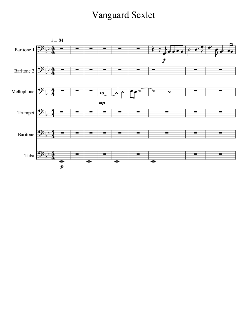 Santa Clara Vanguard 2018 Ballad - Tuba Sextet Sheet music for Tuba ...