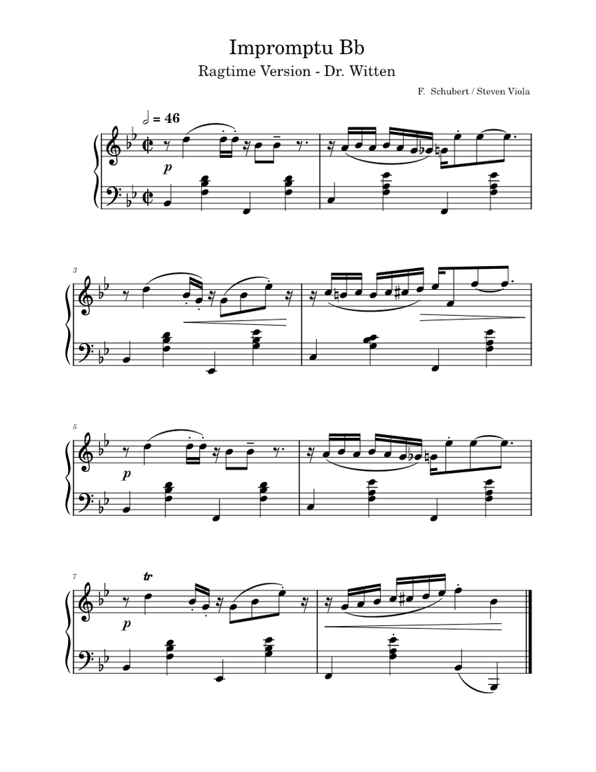4 Impromptus, D.899 – Franz Schubert Sheet Music for Piano (Solo) easy ...