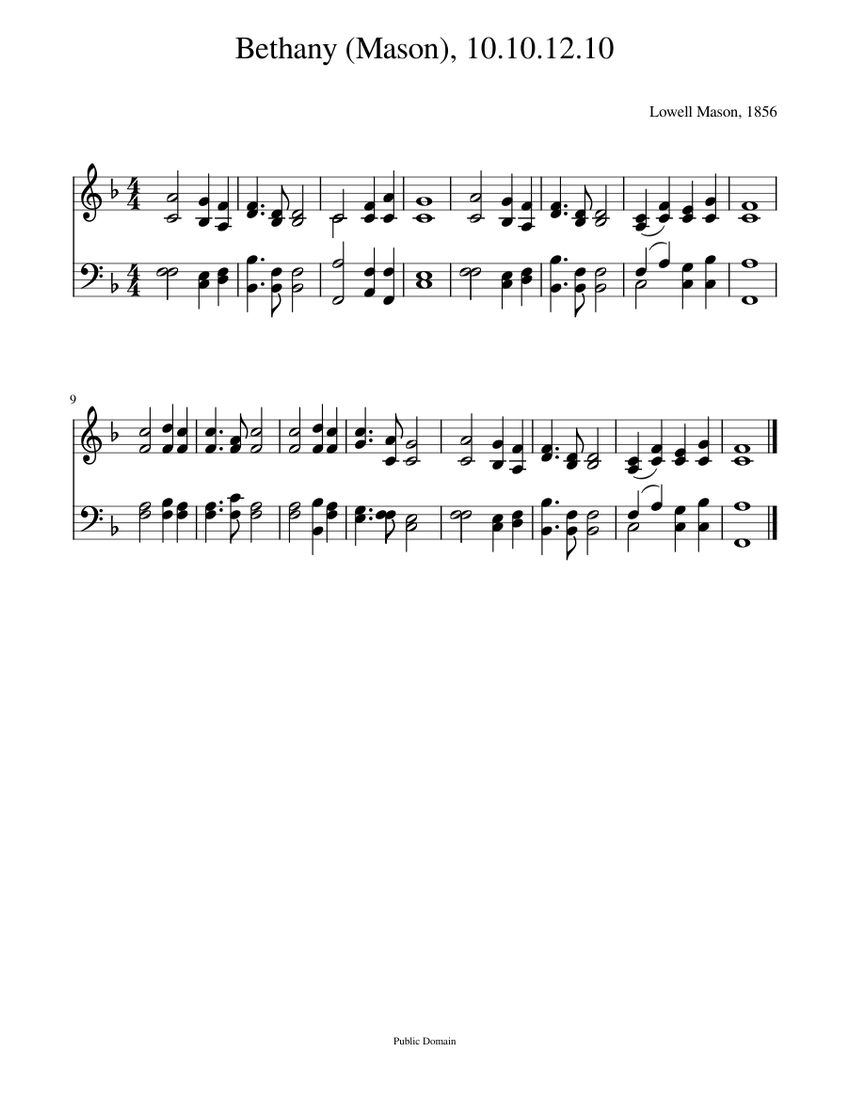 BETHANY (Mason) Sheet Music for Piano (Piano Duo) | MuseScore.com