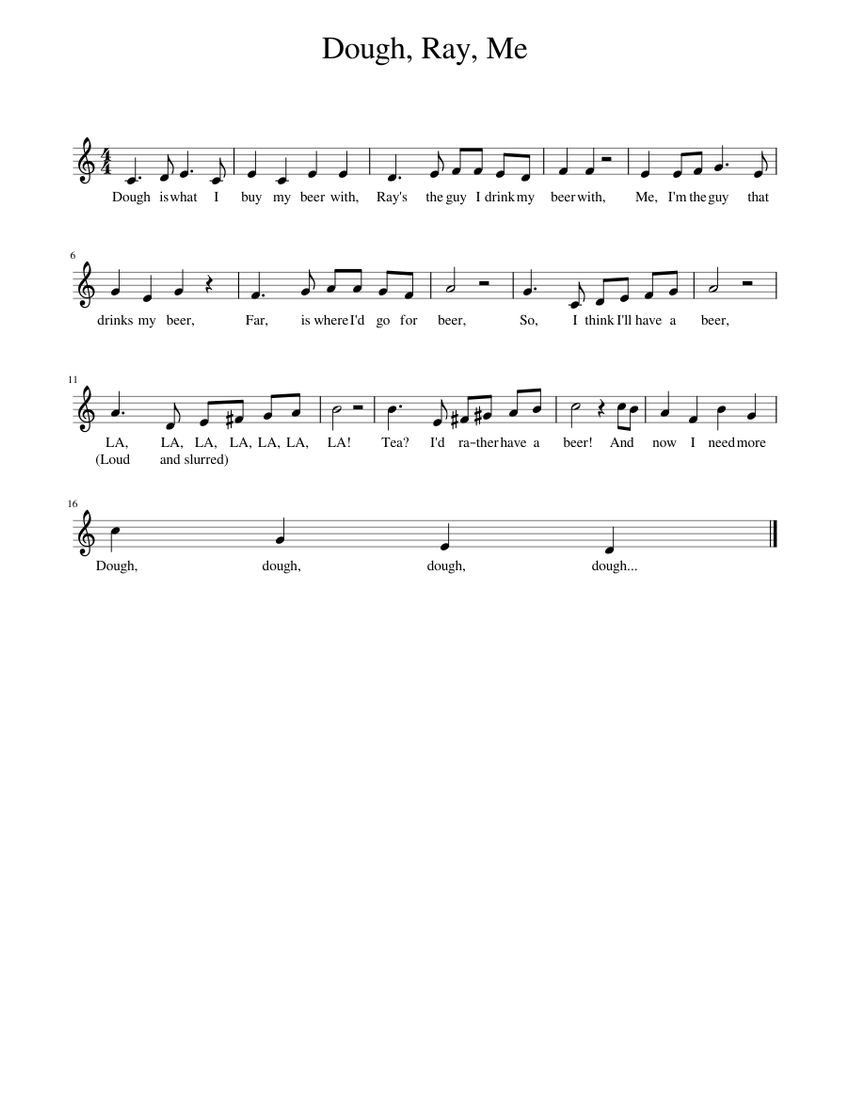 Dough, Ray, Me Sheet Music for Piano (Solo) Easy | MuseScore.com