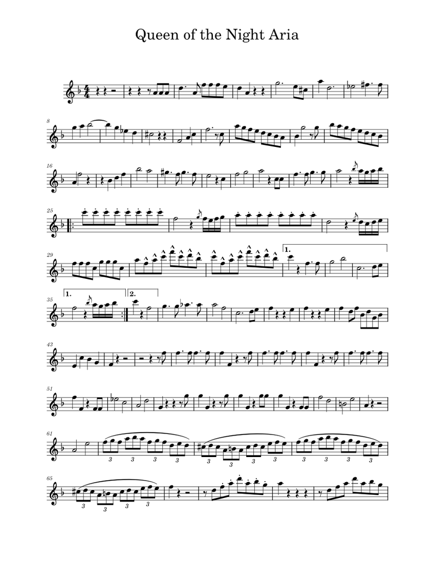 Queen Of The Night Aria – Wolfgang Amadeus Mozart Queen of the Night ...