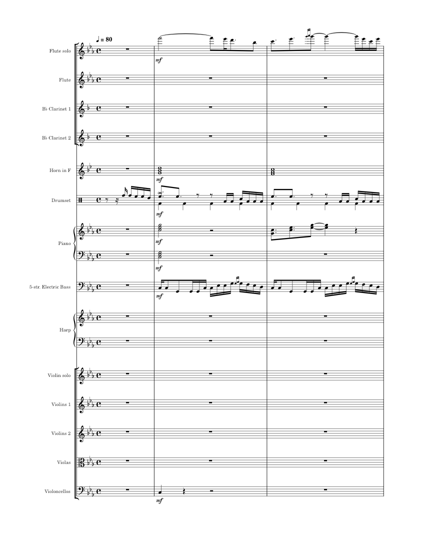 yanni Sheet Music for Piano, Flute, Clarinet in b-flat, French horn ...