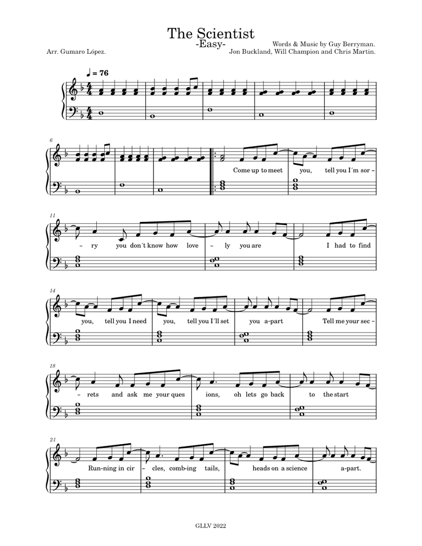The_Scientist Sheet music for Piano (Solo) | Musescore.com