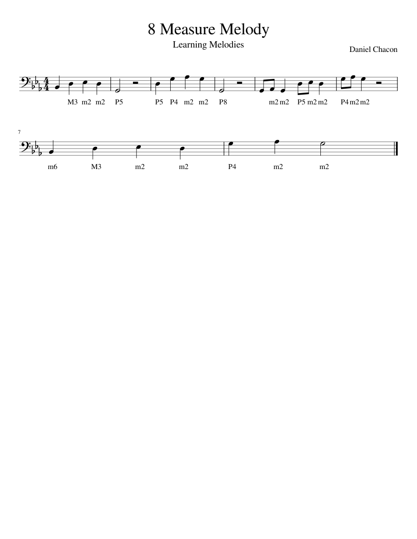 8 Measure Melody Sheet music for Piano (Solo) Easy | Musescore.com