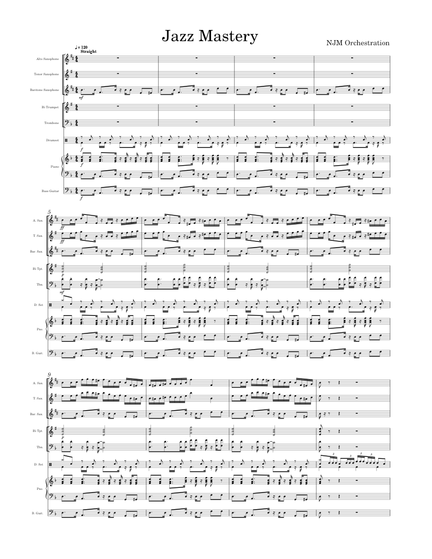 Jazz Mastery Sheet music for Piano, Trombone, Saxophone alto, Saxophone ...