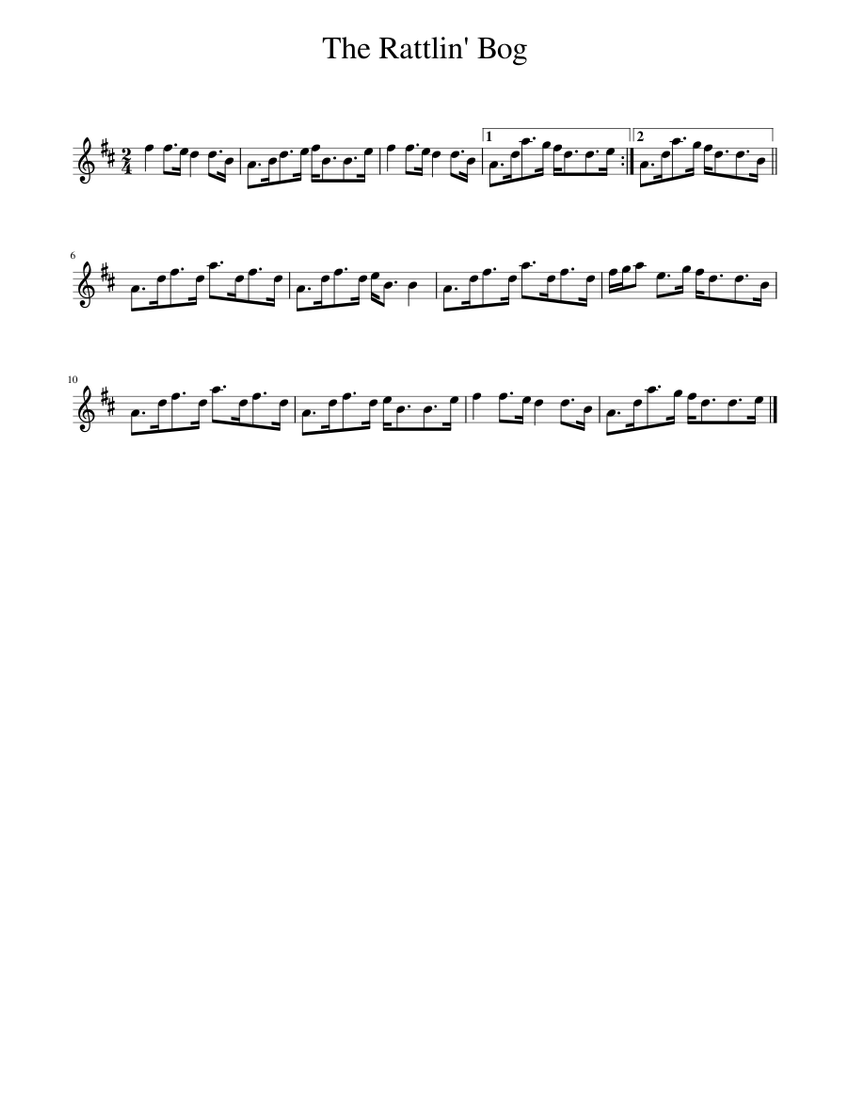 The Rattlin' Bog Sheet music for Piano (Solo) Easy | Musescore.com