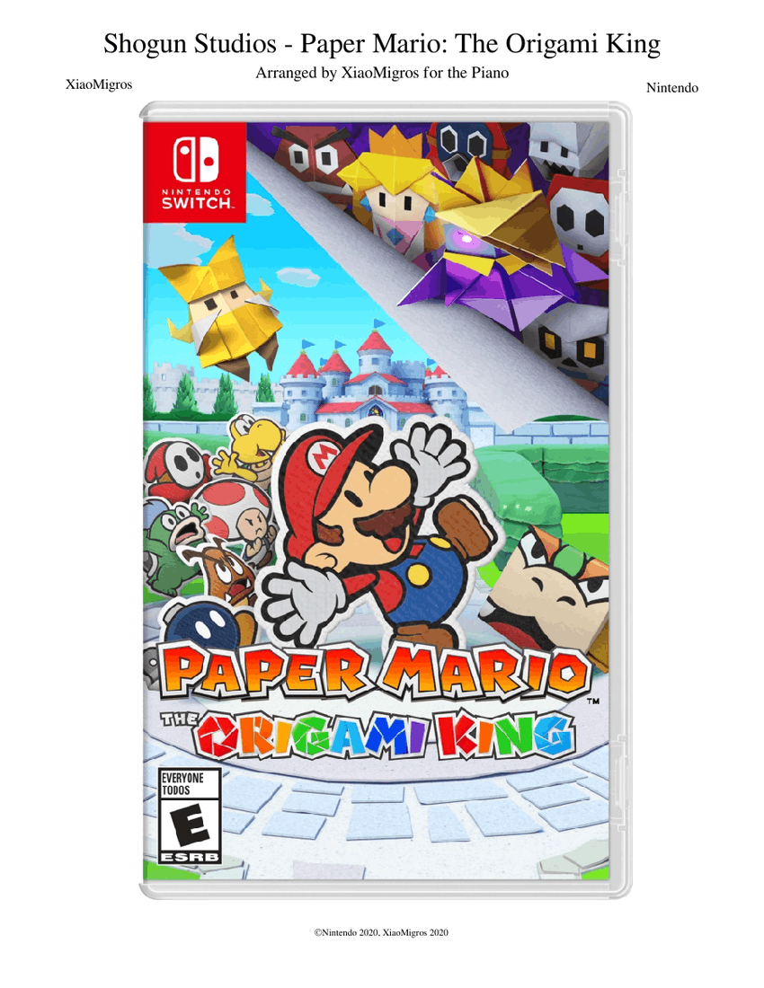 Shogun Studios - Paper Mario: The Origami King Sheet Music for Piano ...
