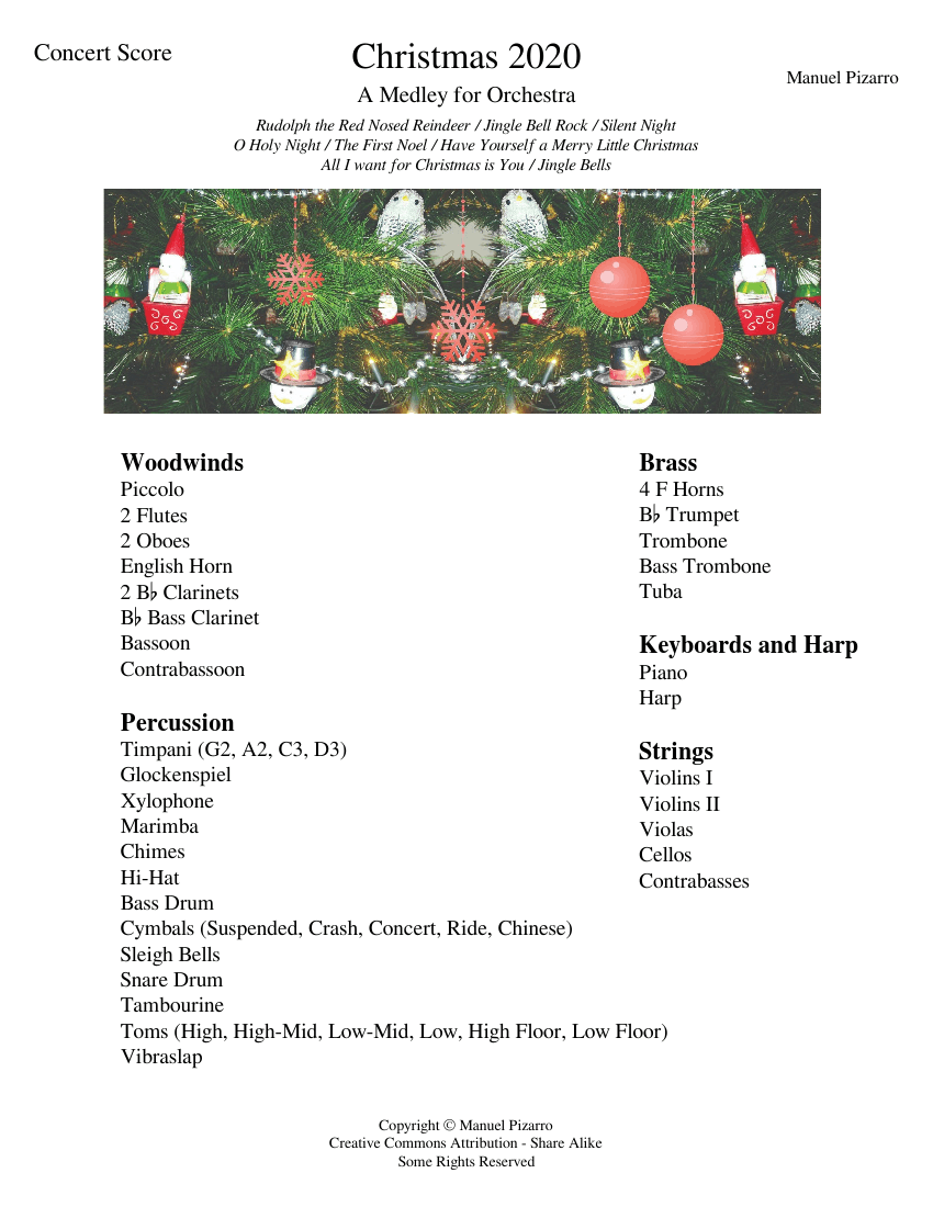Christmas 2020 - A Medley for Orchestra Sheet Music for Piano, Trombone ...
