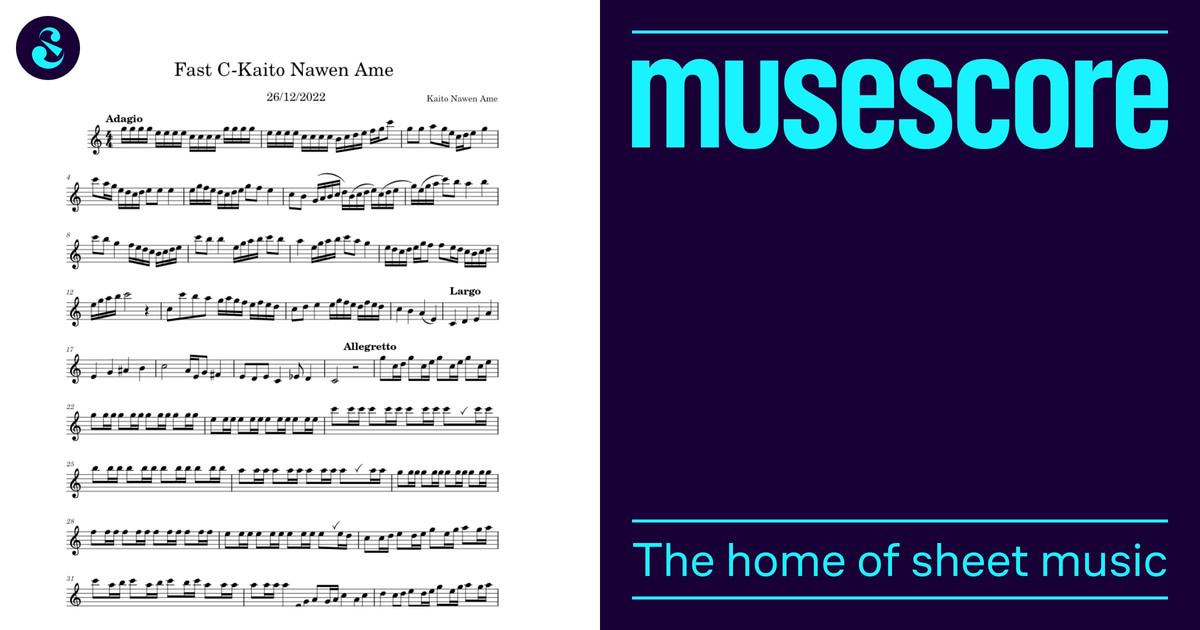 Album – Kaito Nawen Ame Fast C-Kaito Nawen Ame Sheet music for Flute ...