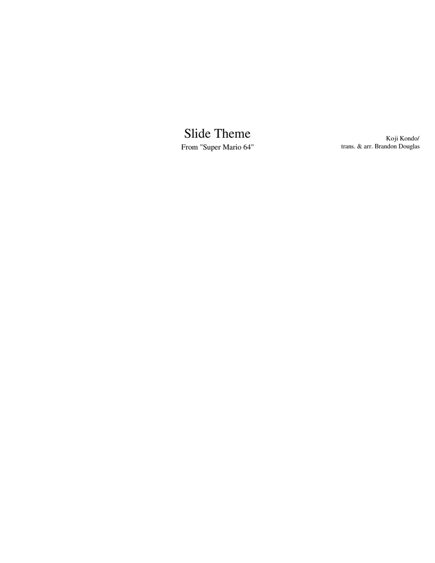 Slide Theme for Chamber Orchestra Sheet music for Piano, Flute, Trumpet ...