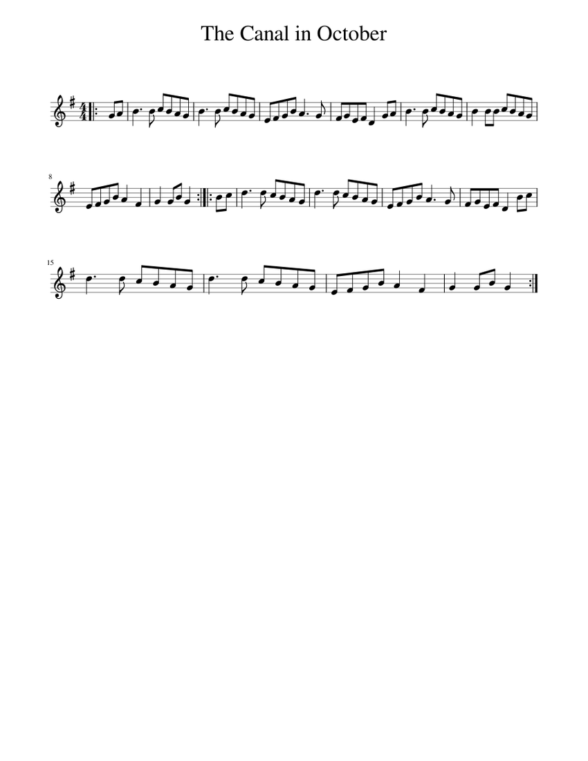 The Canal in October Sheet music for Piano (Solo) | Musescore.com