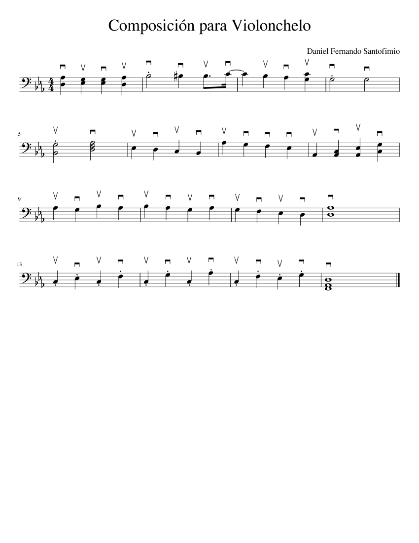 Composición para Violonchelo Sheet music for Cello (Solo) | Musescore.com