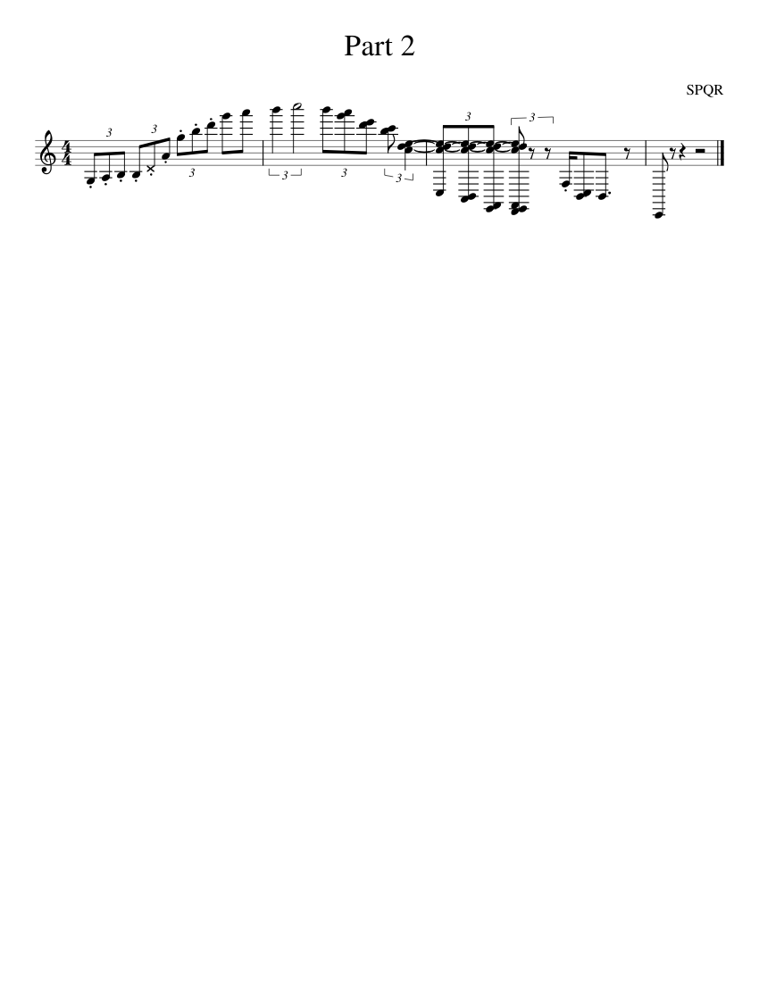 Part 2 Sheet music for Piano (Solo) Easy | Musescore.com