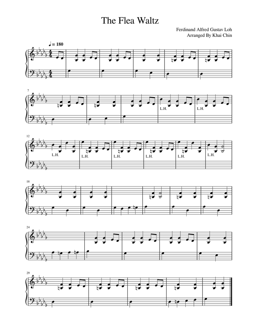 The Flea Waltz Sheet music for Piano (Solo) | Musescore.com