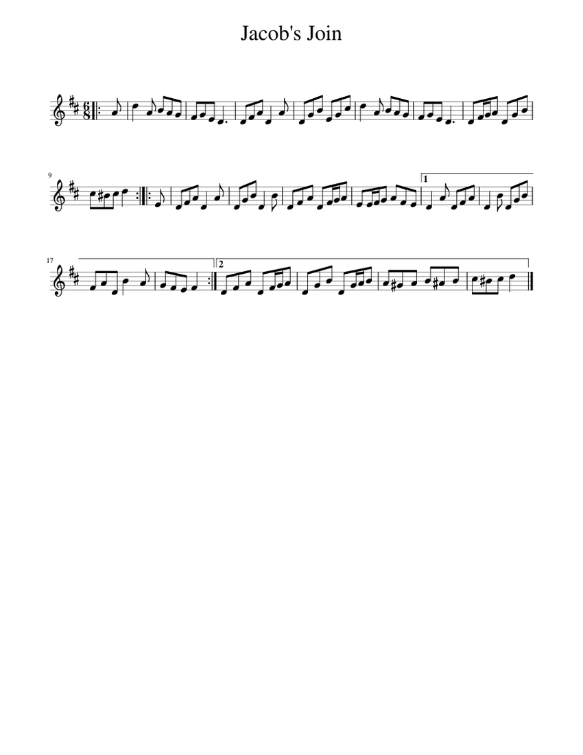 Jacob's Join Sheet music for Piano (Solo) | Musescore.com