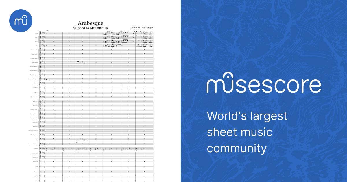 Arabesque Sheet Music for Trombone, Tuba, Flute, Oboe & more ...