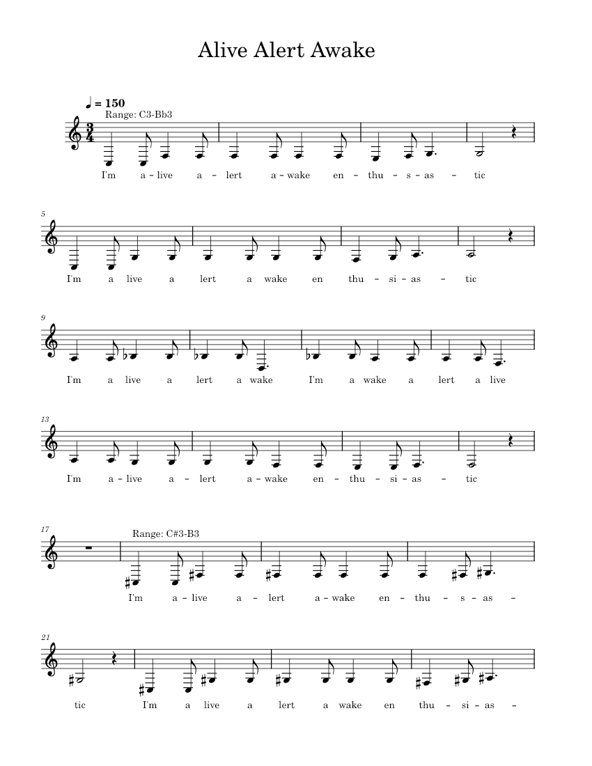 Alive, Alert, Awake, Enthusiastic – N/A Alive, Alert, Awake ...