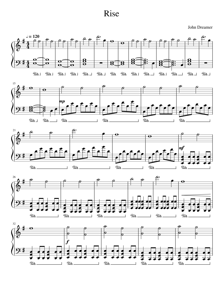 Rise Sheet Music for Piano (Solo) easy | MuseScore.com